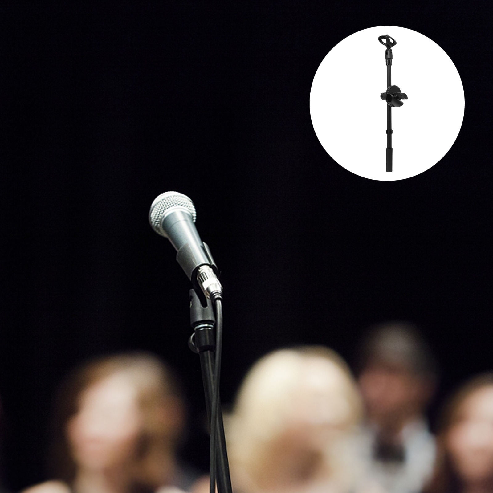 ROSENICE Clamp on Mic Stand Attachment Arm Microphone Holder - Walmart.com