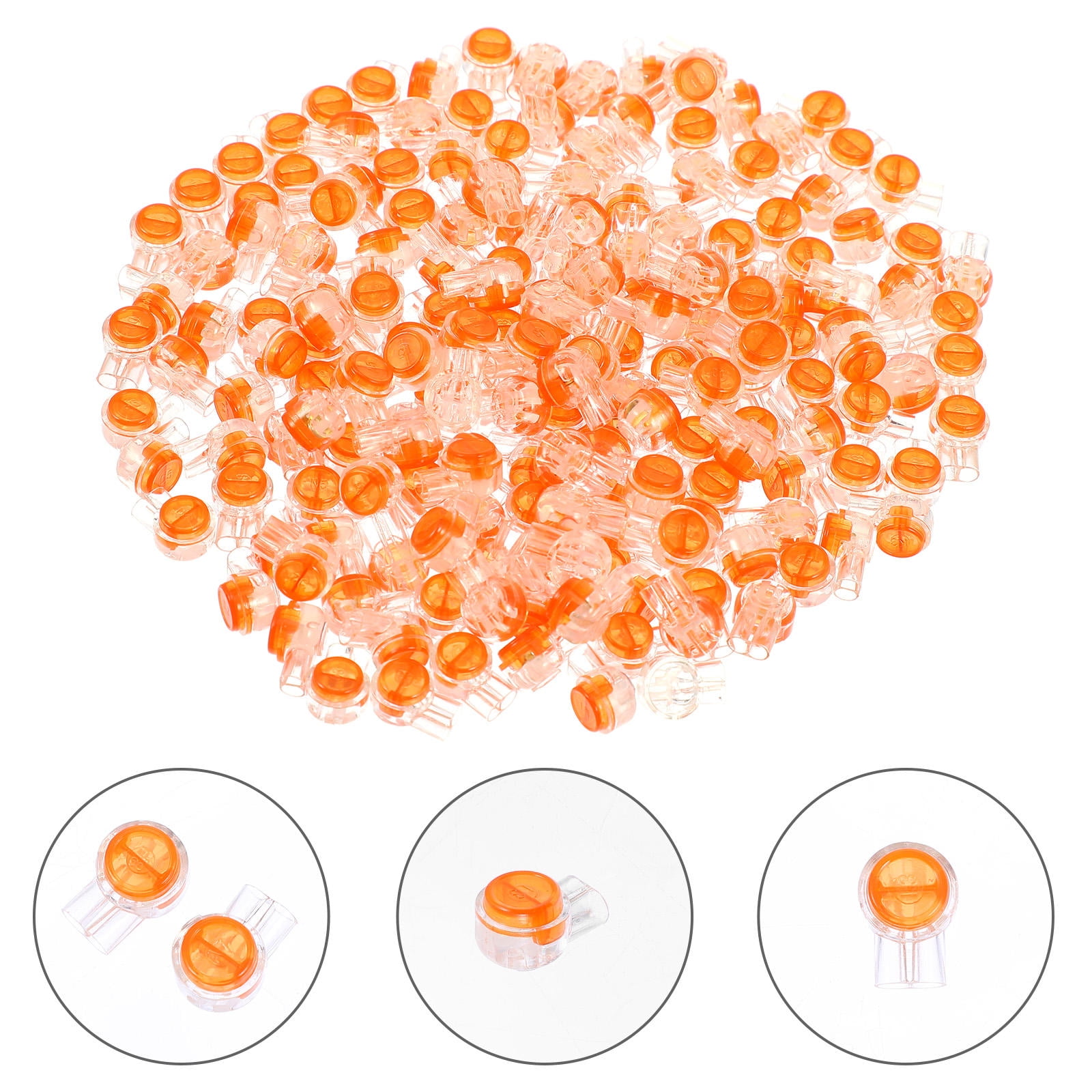 ROSENICE Clear Button Telephone Wire Connector Terminal Block 180Pcs ...