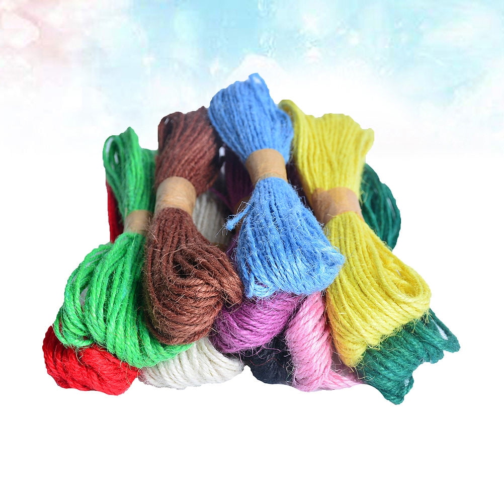 ROSENICE Craft String Twine 12 Rolls Jute Twine for Home and Wedding ...