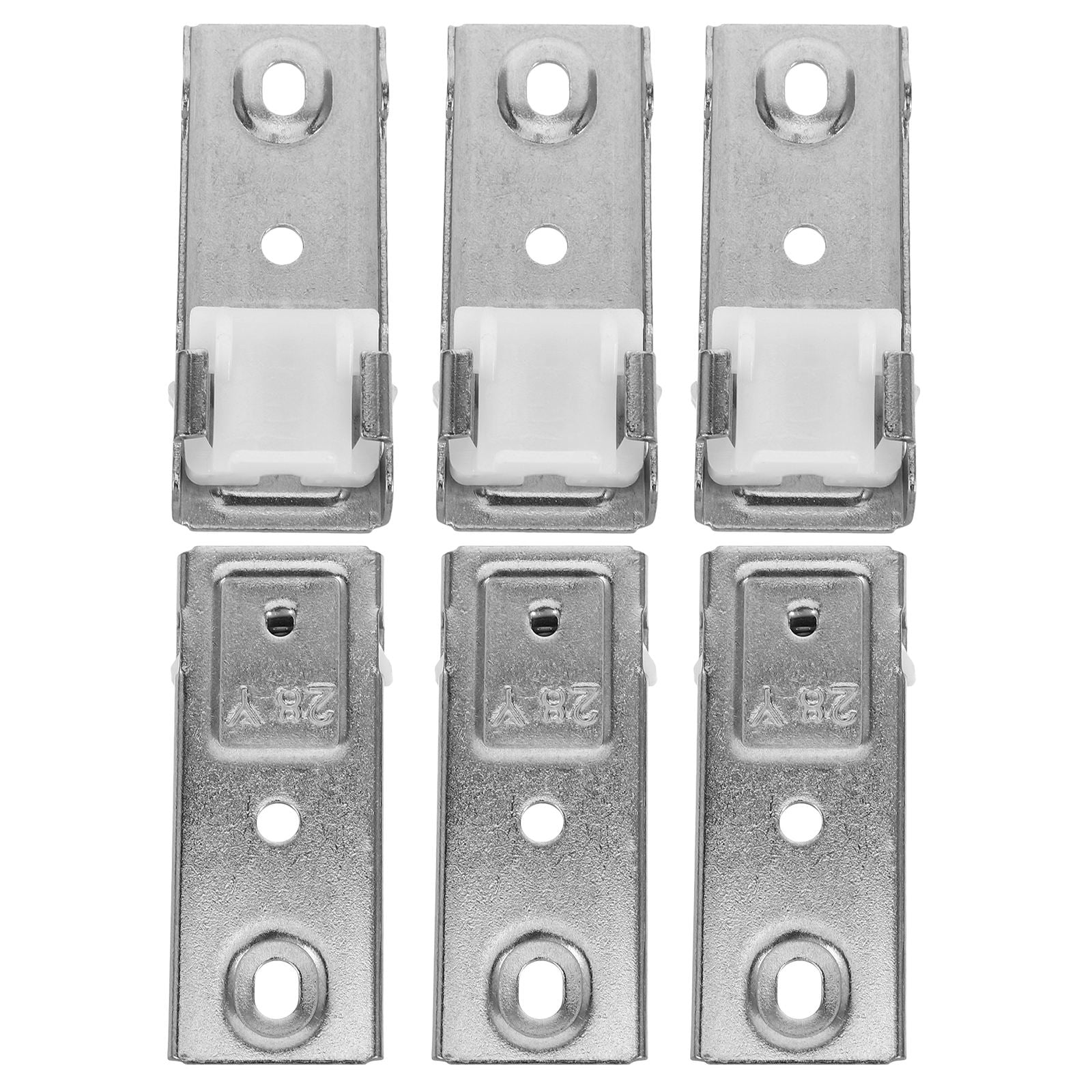 ROSENICE Curtain Rod Modern Top Connector 6Pcs Silver Rectangular ...