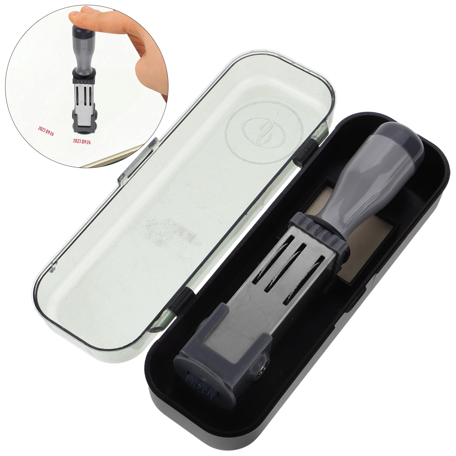 ROSENICE Date Stamp Small Portable Material (round 21mm) DIY Roller ...