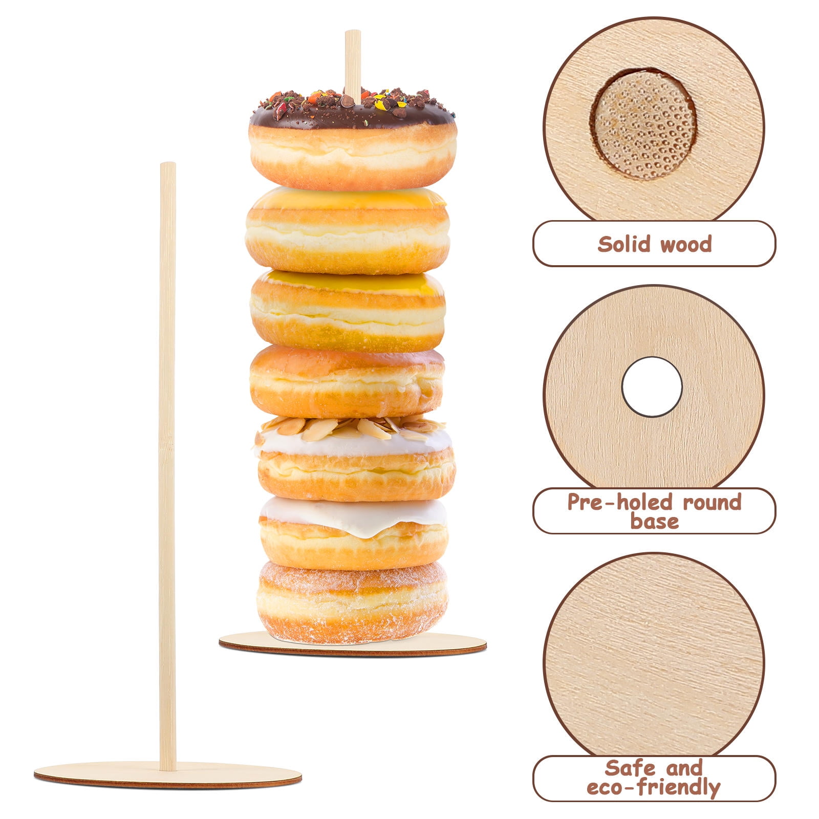 ROSENICE Donut Stand Eco-friendly Donut Holder Donut Party Decorations ...