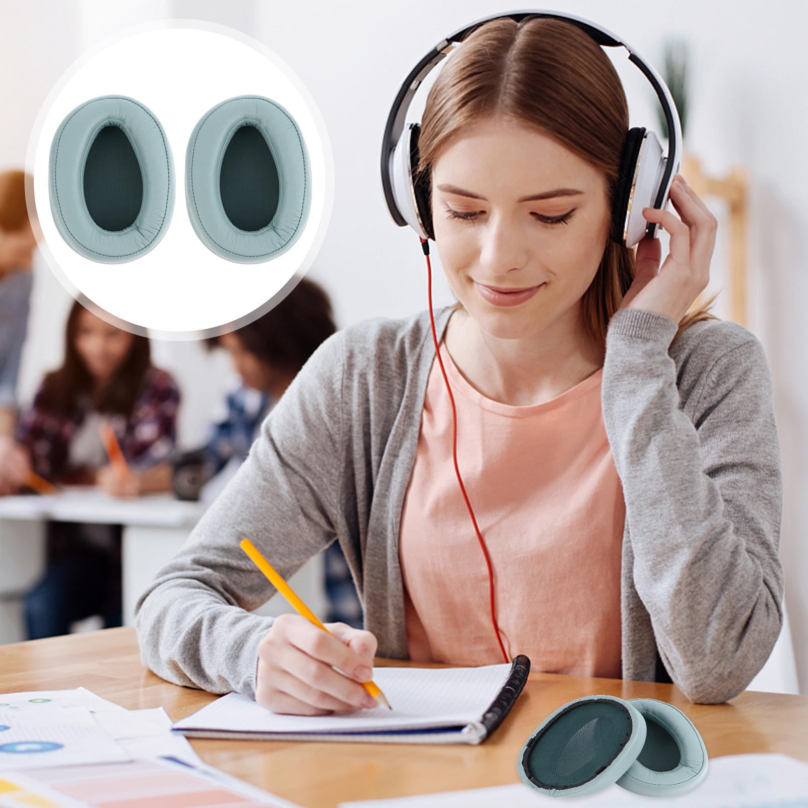 ROSENICE Ear Pads Replacement 1 Pair Noise Blocking Mint Green Headset ...