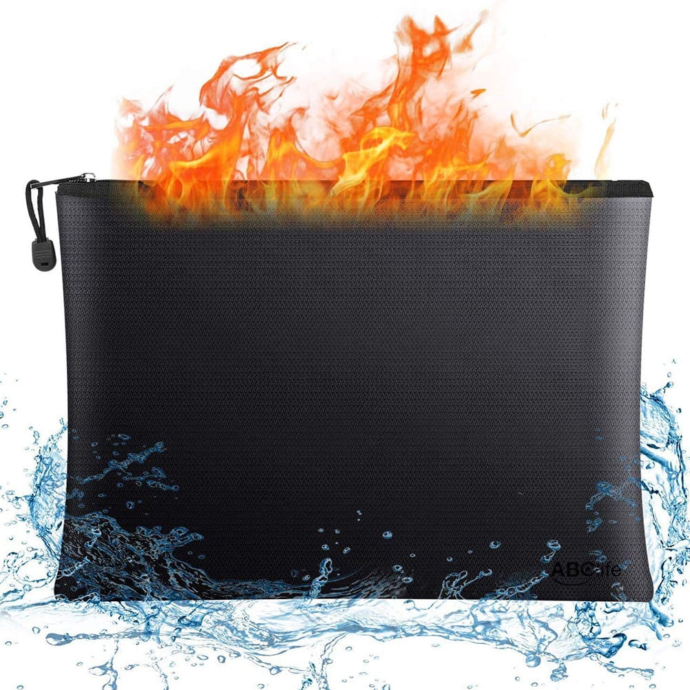 ROSENICE Fireproof Waterproof Document Bag File Safe Portable - Walmart.com