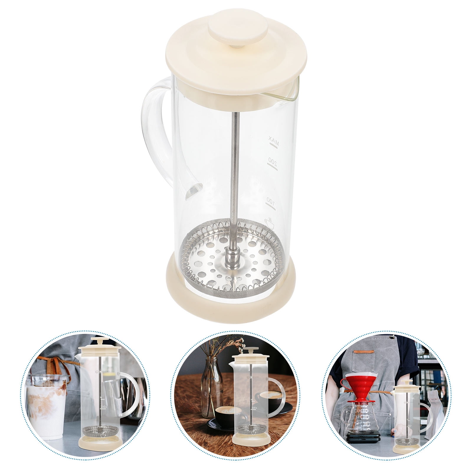ROSENICE Foam Creamer Manual Milk Frother Handheld Frothing Pitchers ...