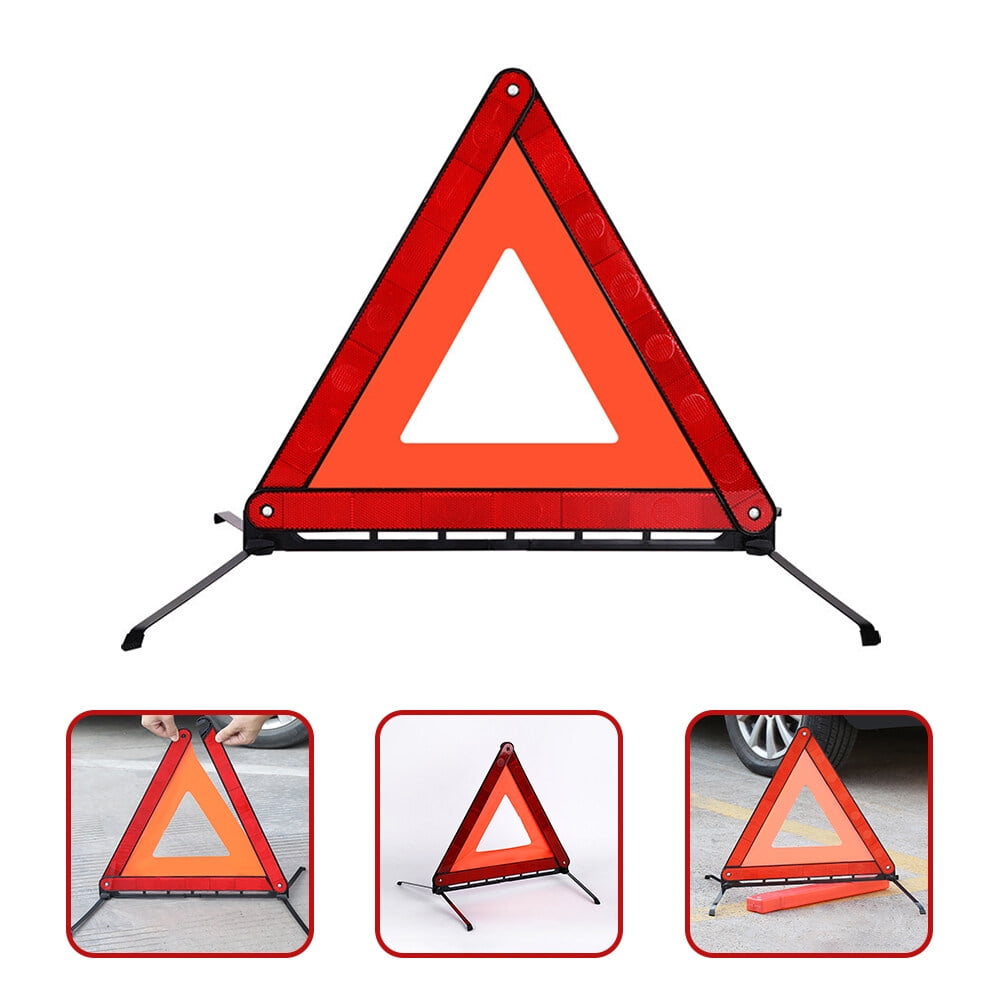 ROSENICE Foldable Reflective Triangle Safety Sign 43X39cm High ...