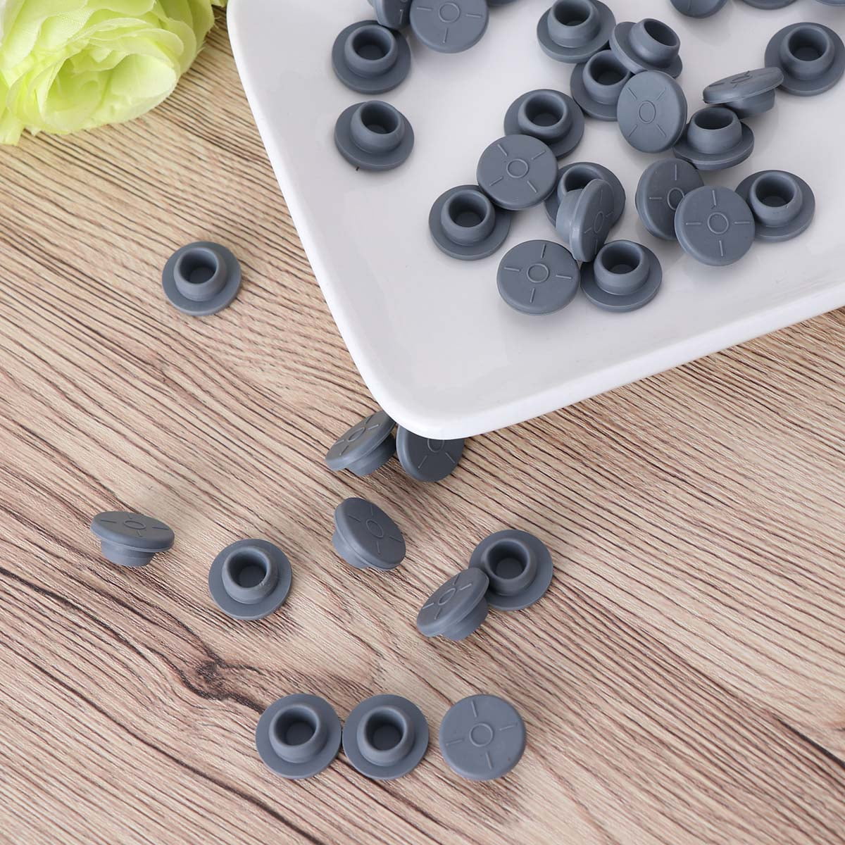 ROSENICE Grey Rubber Plugs for Laboratory Sealing Heavy Duty Equipment ...