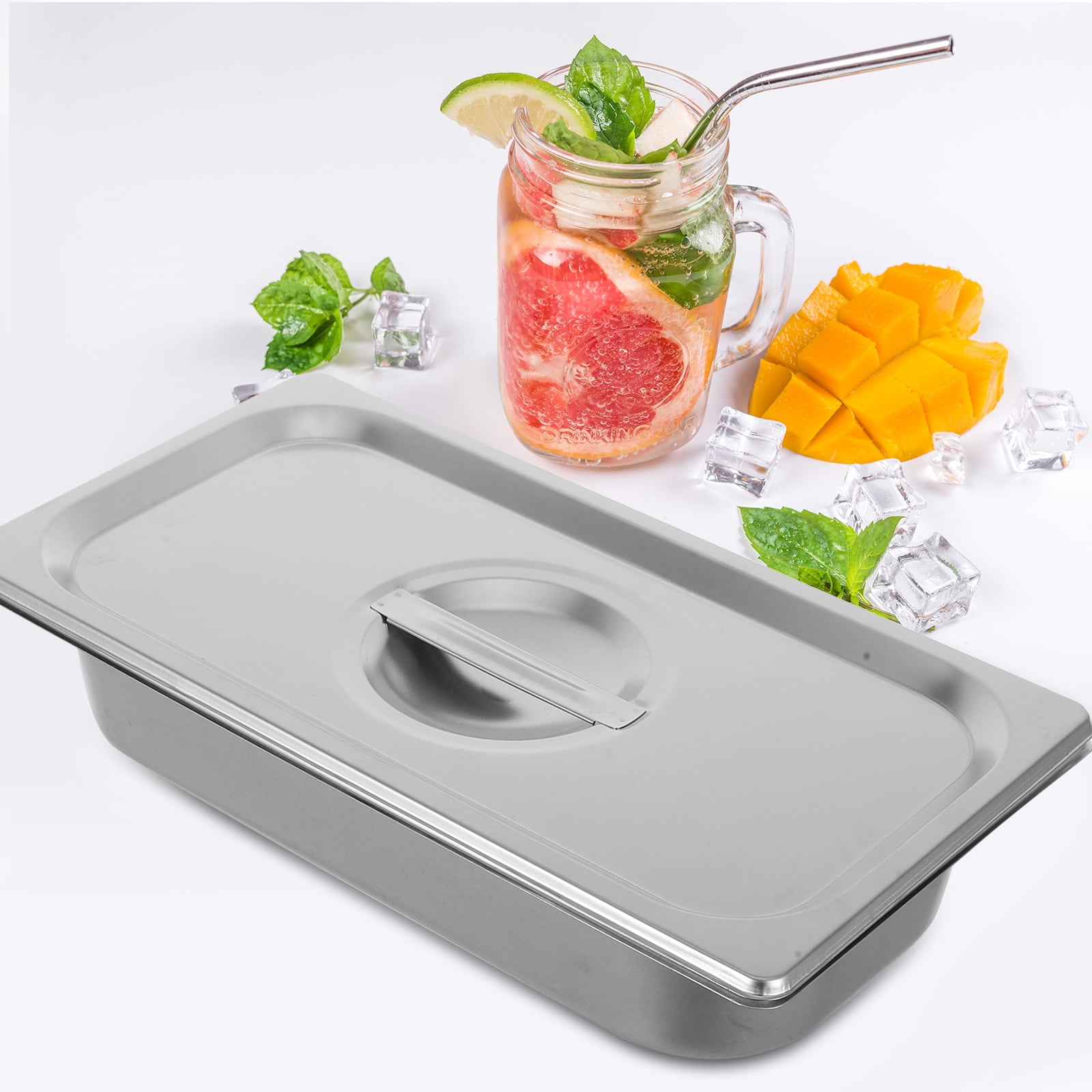 ROSENICE Ice Cream Box Freezer Storage Containers Stainless Steel ...