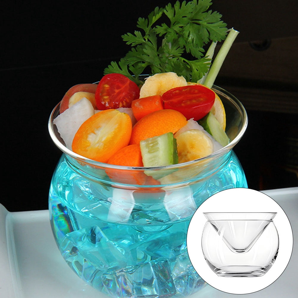 ROSENICE Iced Dip Bowl Clear Dessert Bowl Glass Bowl 10.50X10.50X9.50CM ...
