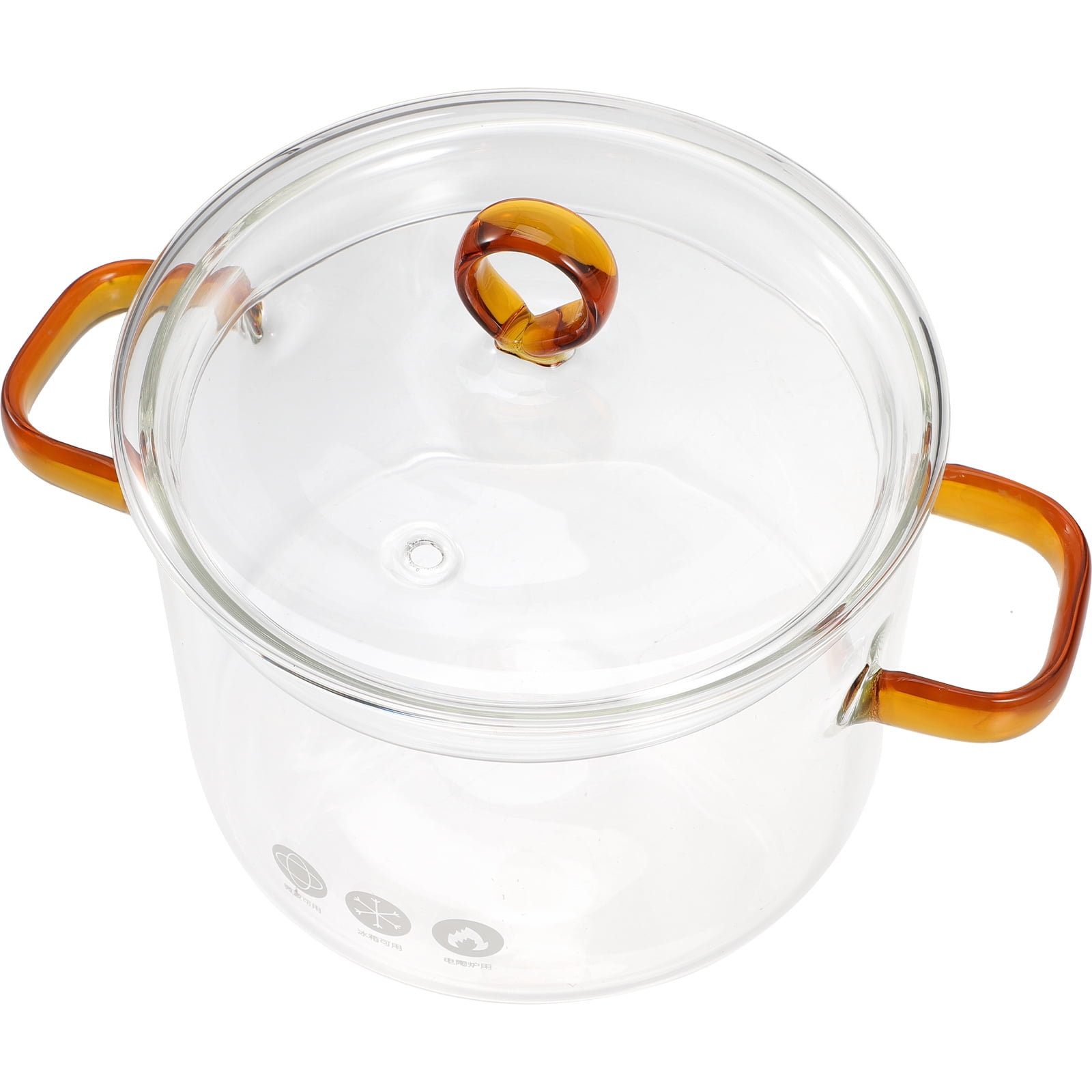ROSENICE Kitchen Glass Stew Pot Kitchen Cookware Soup Cooking Pot with ...
