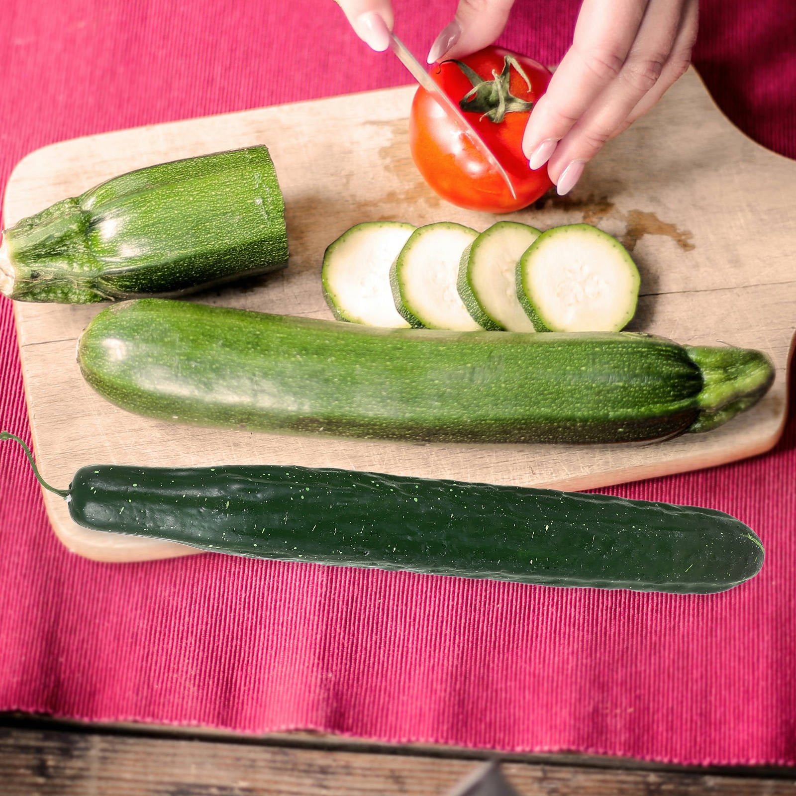 ROSENICE Lifelike Artificial Cucumber Props for Decoration Made of PVC ...