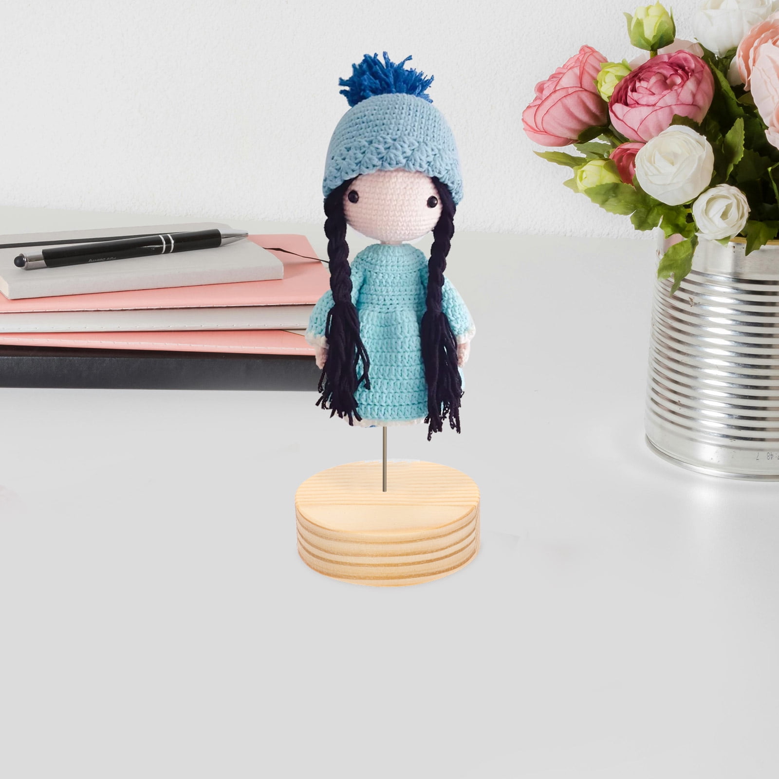 ROSENICE Doll Display Rack Wooden Light Brown 1Pack 2.36X1.97X1.97in ...