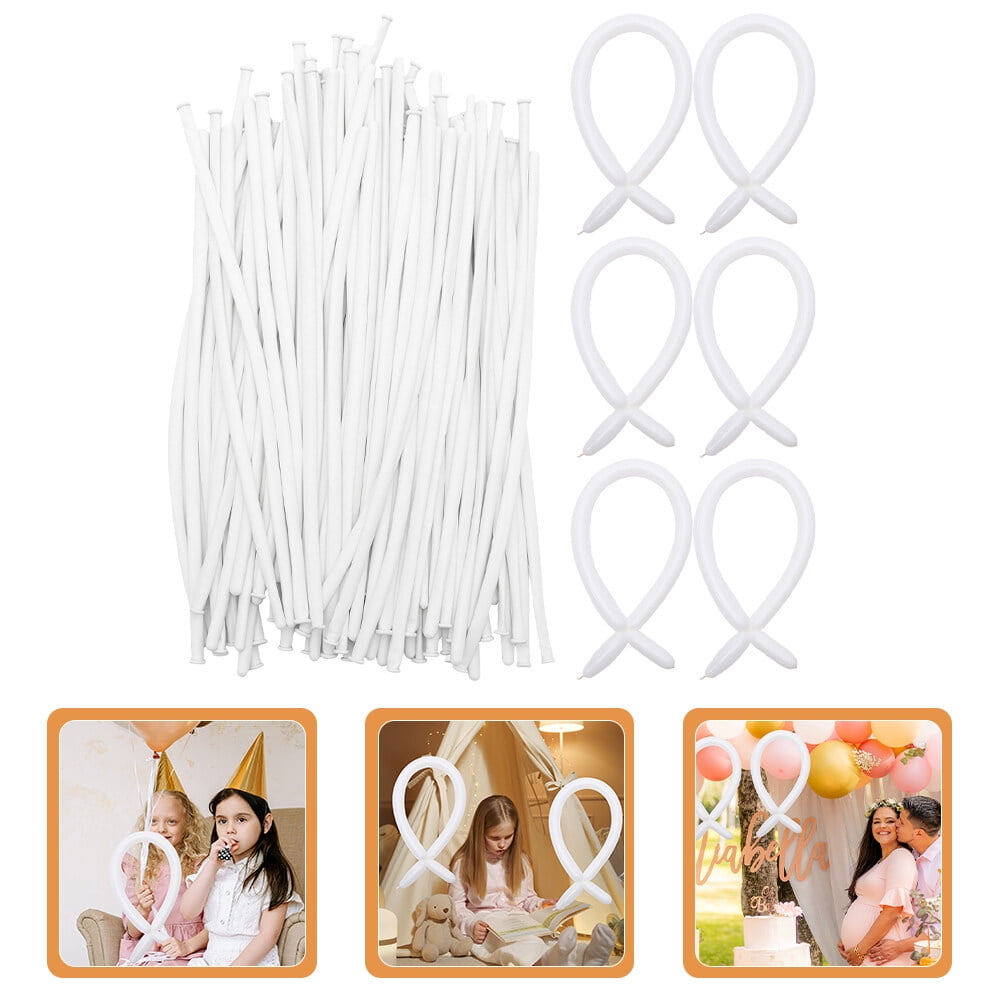 ROSENICE Long Twisting Balloons 200Pack White Latex Balloons for Bridal ...