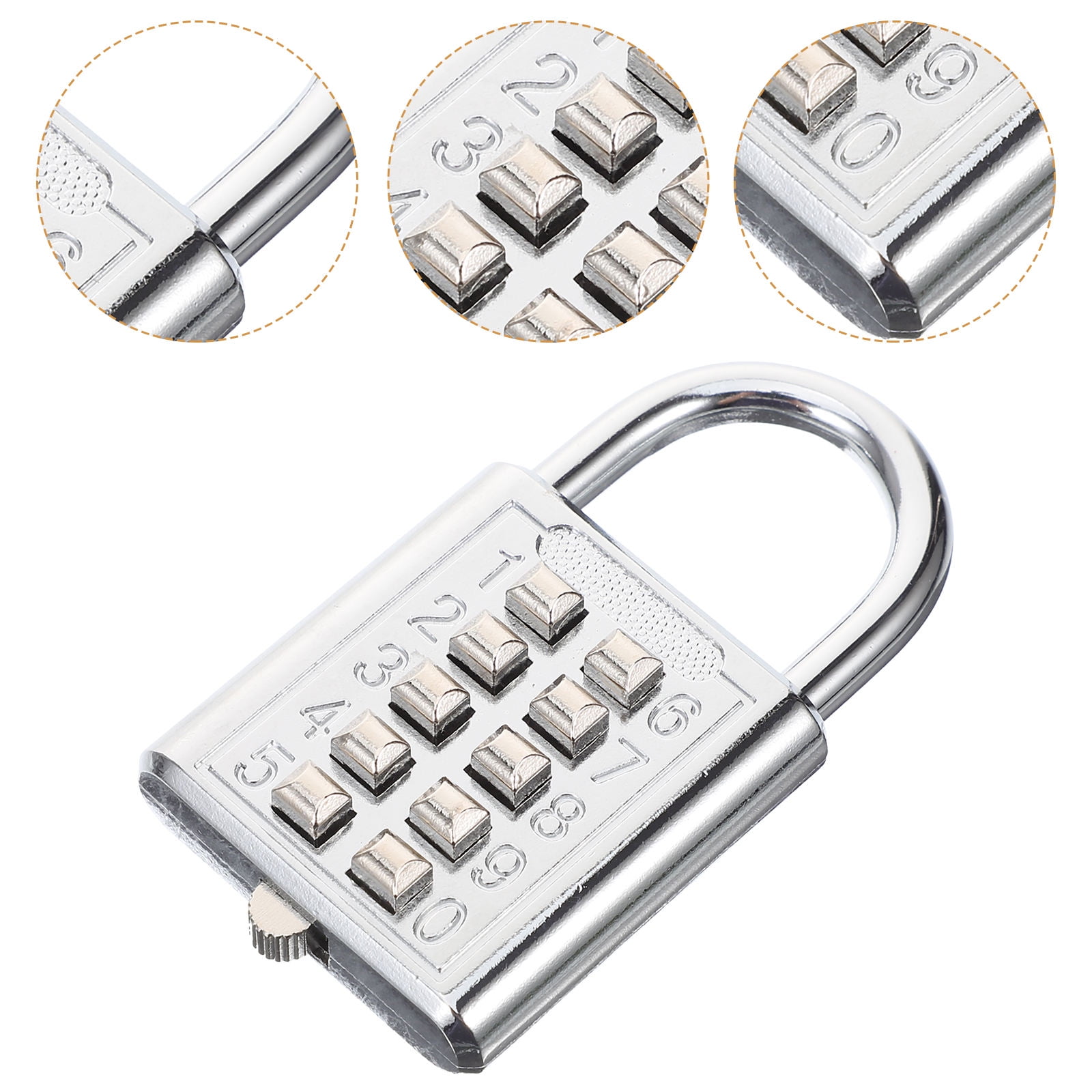 ROSENICE Metal Rectangular Code Lock with Number Combination for Travel ...