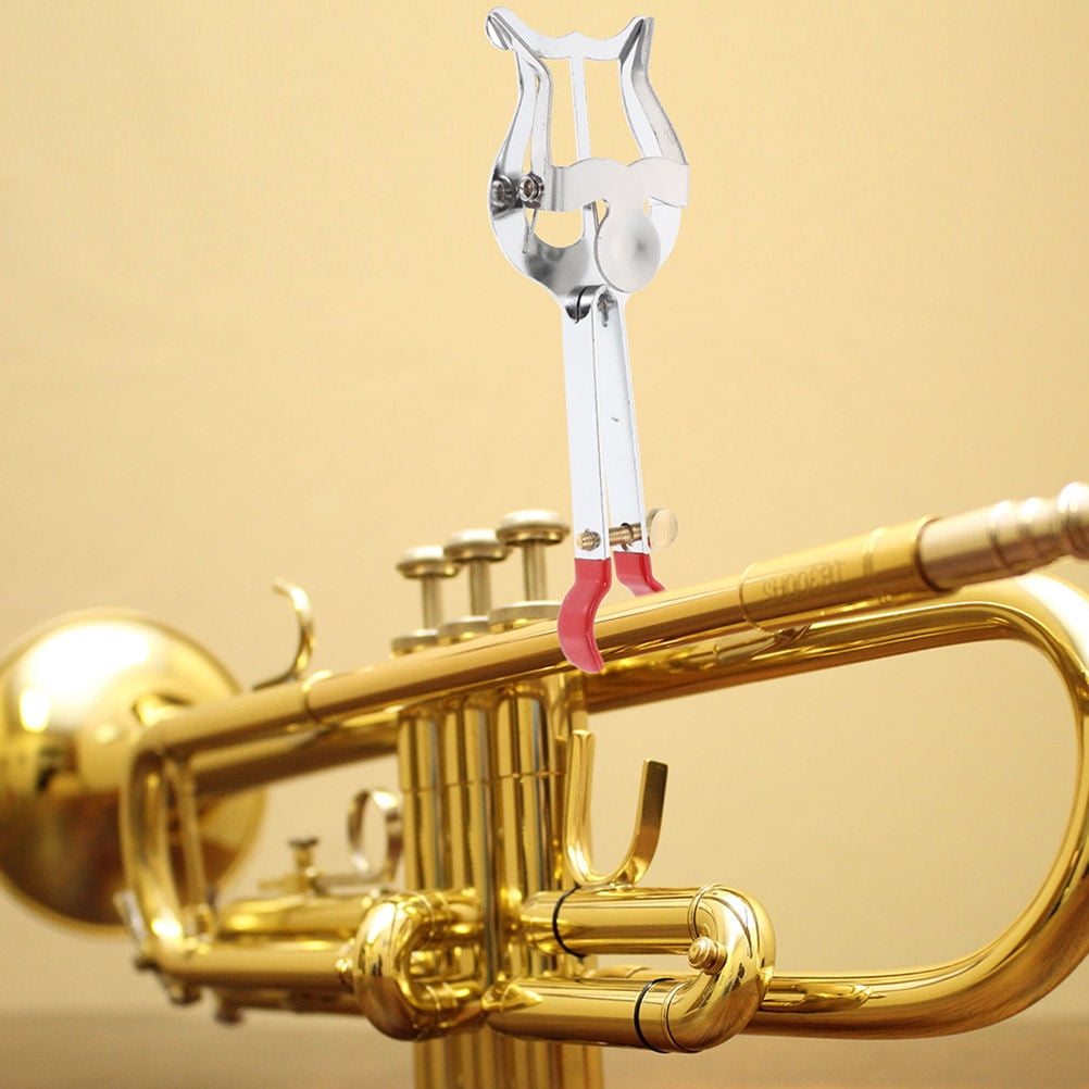 ROSENICE Metal Trumpet Lyre Marching Trumpet Lyre Music Book Clamp-on ...