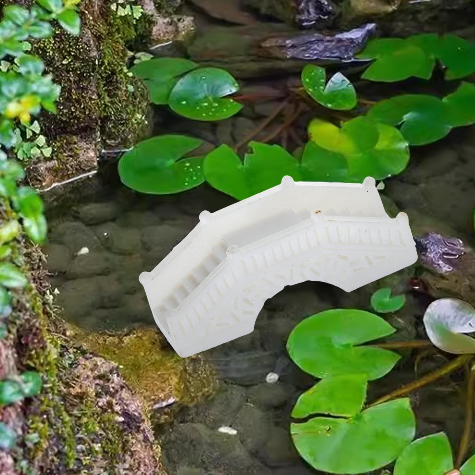 ROSENICE Miniature Arch Shape Garden Bridge Decor 6Pcs Dark Brown Resin ...