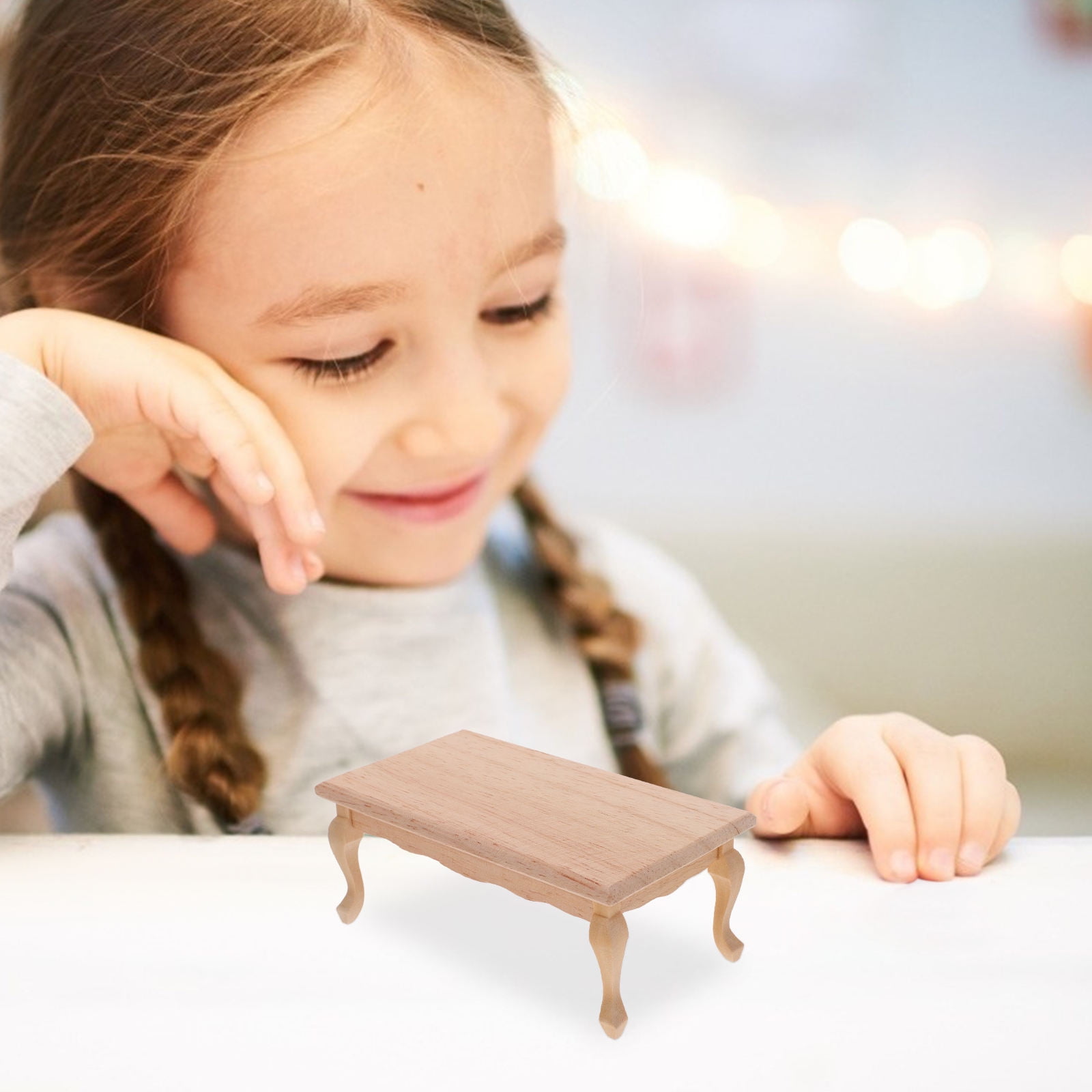 ROSENICE Miniature Table Mini House Tea Table European Style Decorative ...