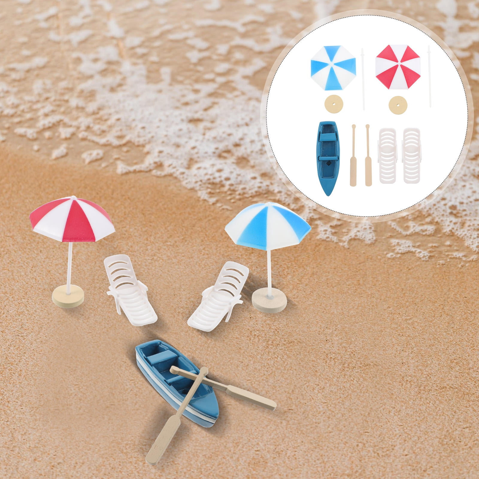 ROSENICE Miniatures Tiny House Decorations Miniature Beach Ornament ...
