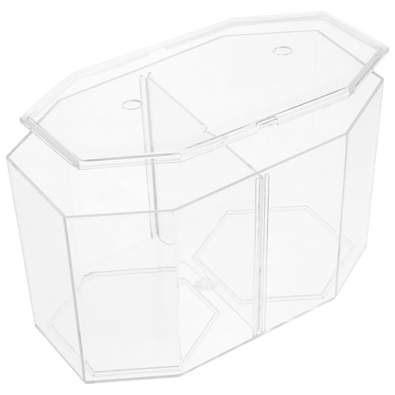 ROSENICE Octagonal Fish Tank Guppy Breeding Box Desk Appearance ...