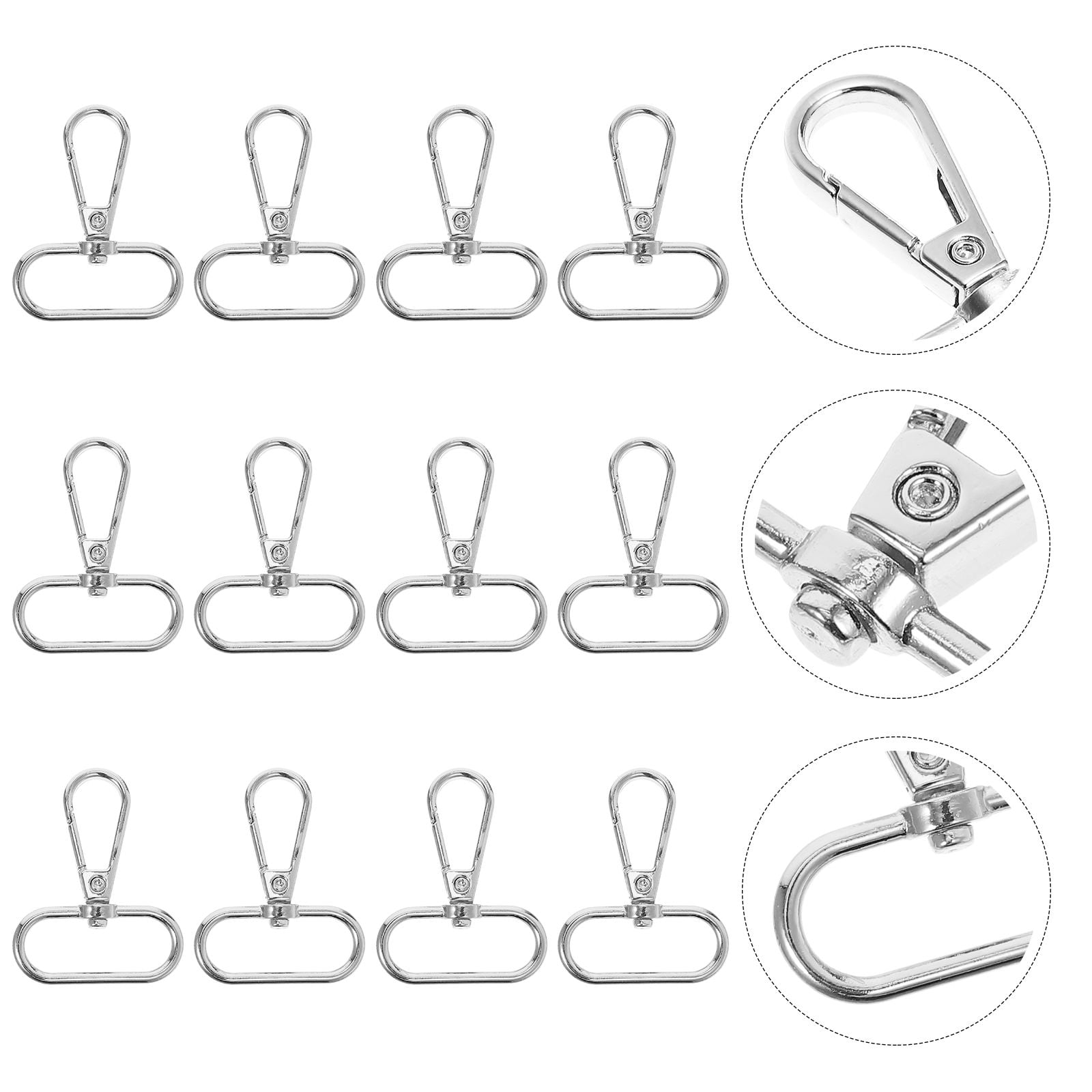 ROSENICE Opening Swivel Clasp Clips 15Pcs Swivel Lobster Clasps Silver ...