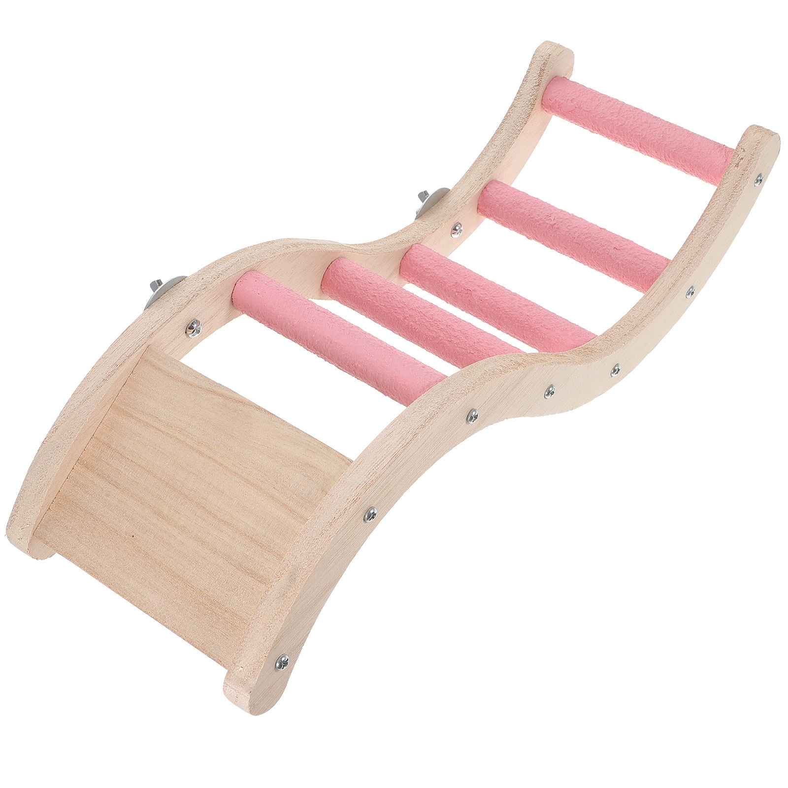 ROSENICE Bird Cage Ladder Parrot Ladder Toy Pink Metal 1Pack 12.6X4.5X2 ...