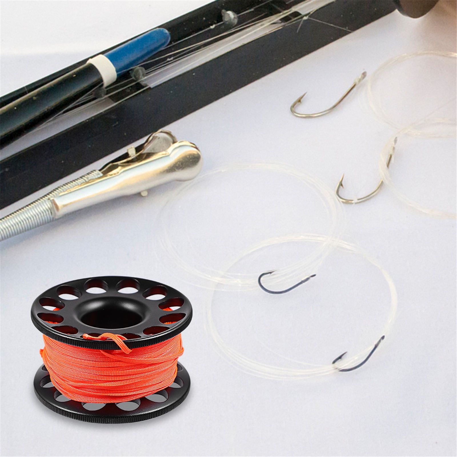 ROSENICE Portable Spool Dive Reel 1 Set Round Edge for Snorkeling 30m ...