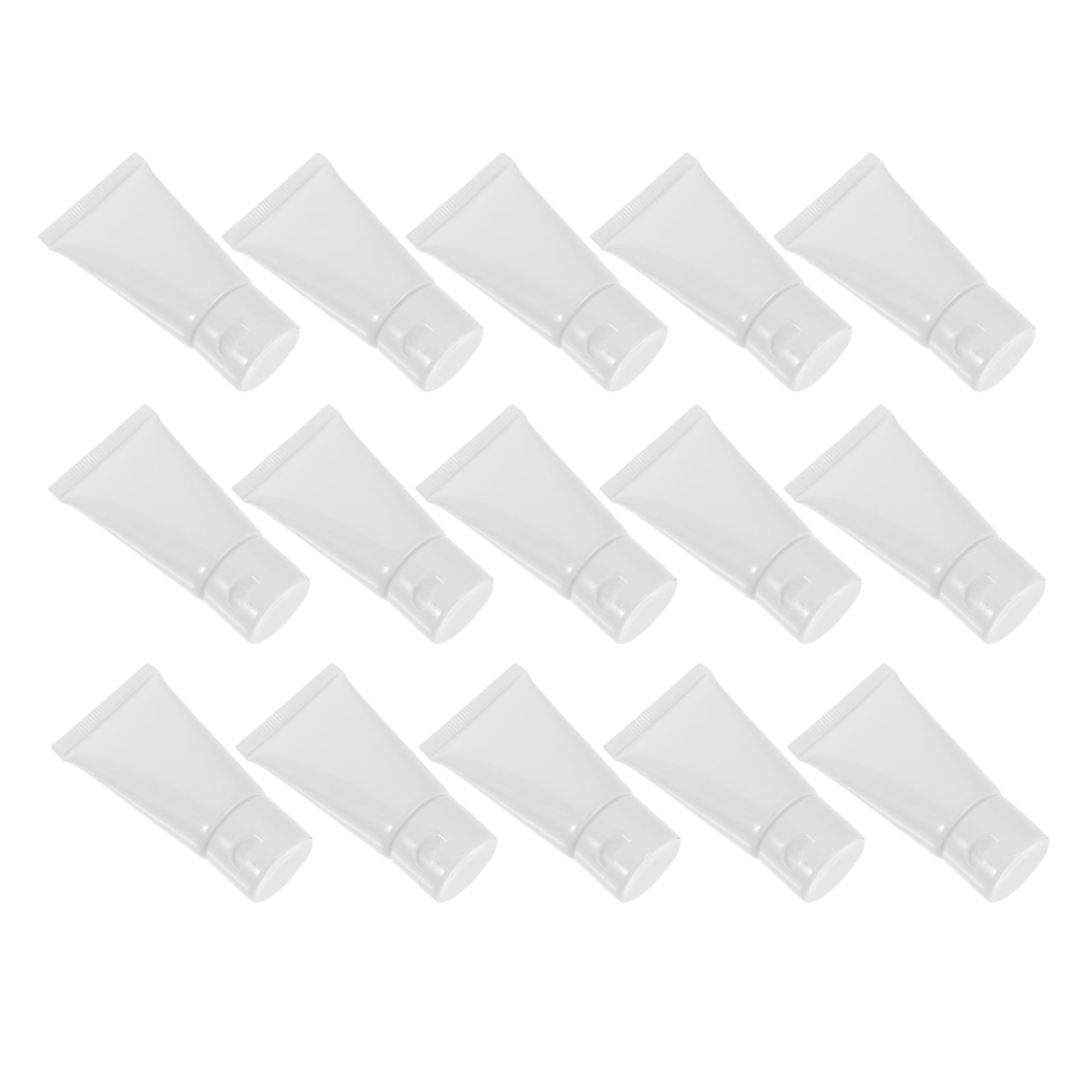 ROSENICE Portable SqueezeType Dispensing Tubes for Travel White Plastic ...