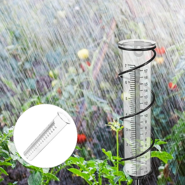 ROSENICE Rain Gauge Test Tube Practical Rain Gauge Gage Garden Rain ...