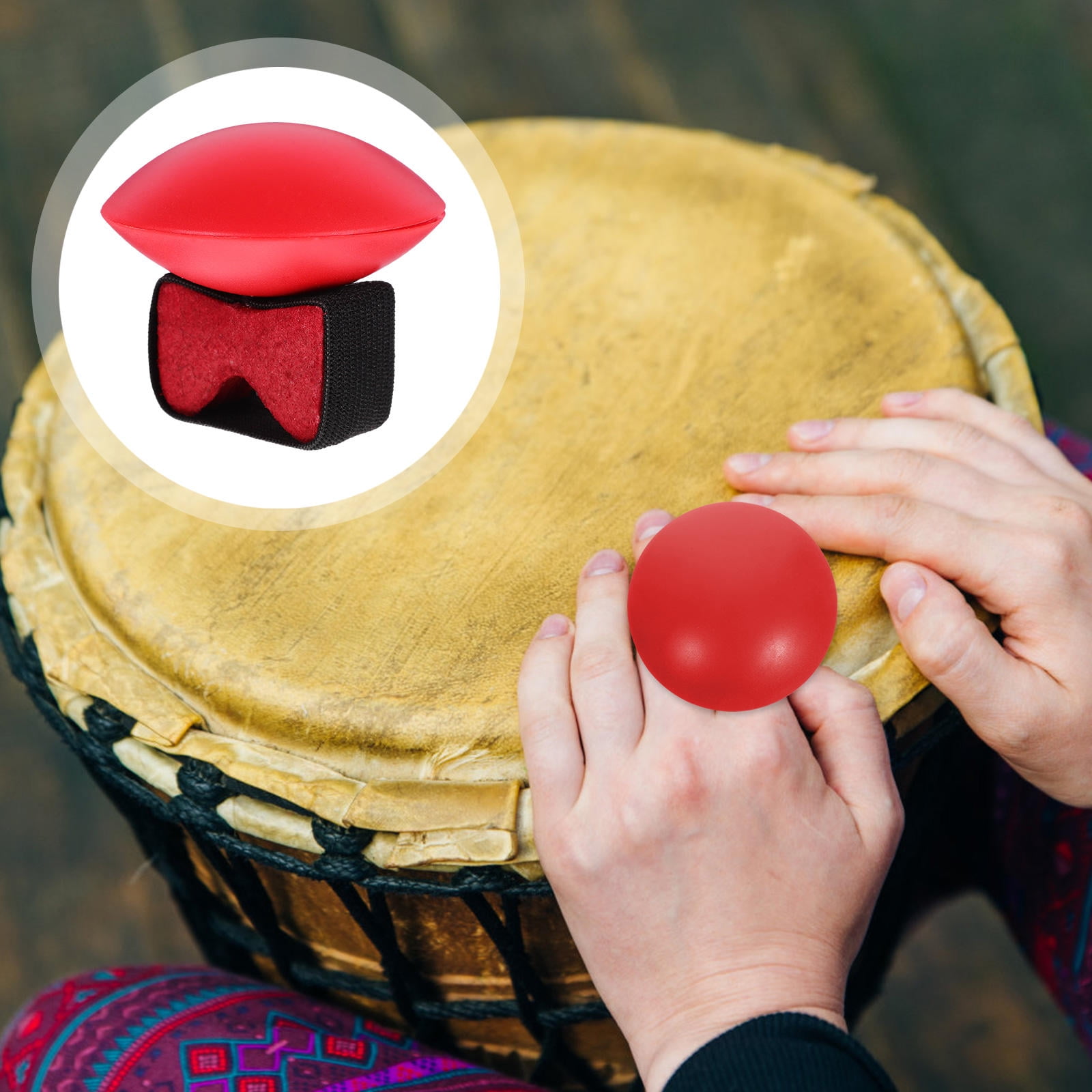 ROSENICE Red Round Plastic Percussion Finger Shaker For Kids Musicians ...