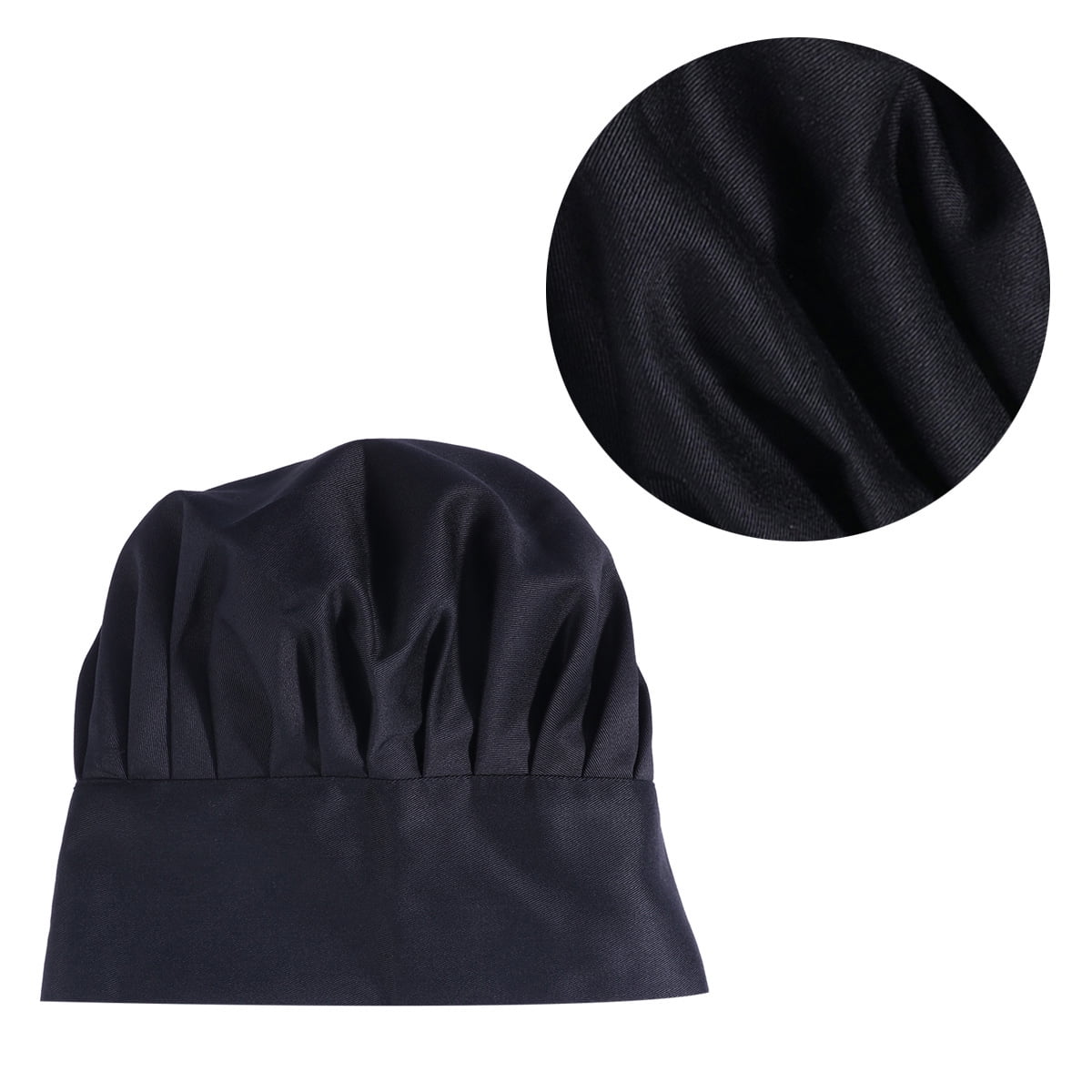 ROSENICE Restaurant Cap Cooking Food Service Hats Chef for Adults Black ...