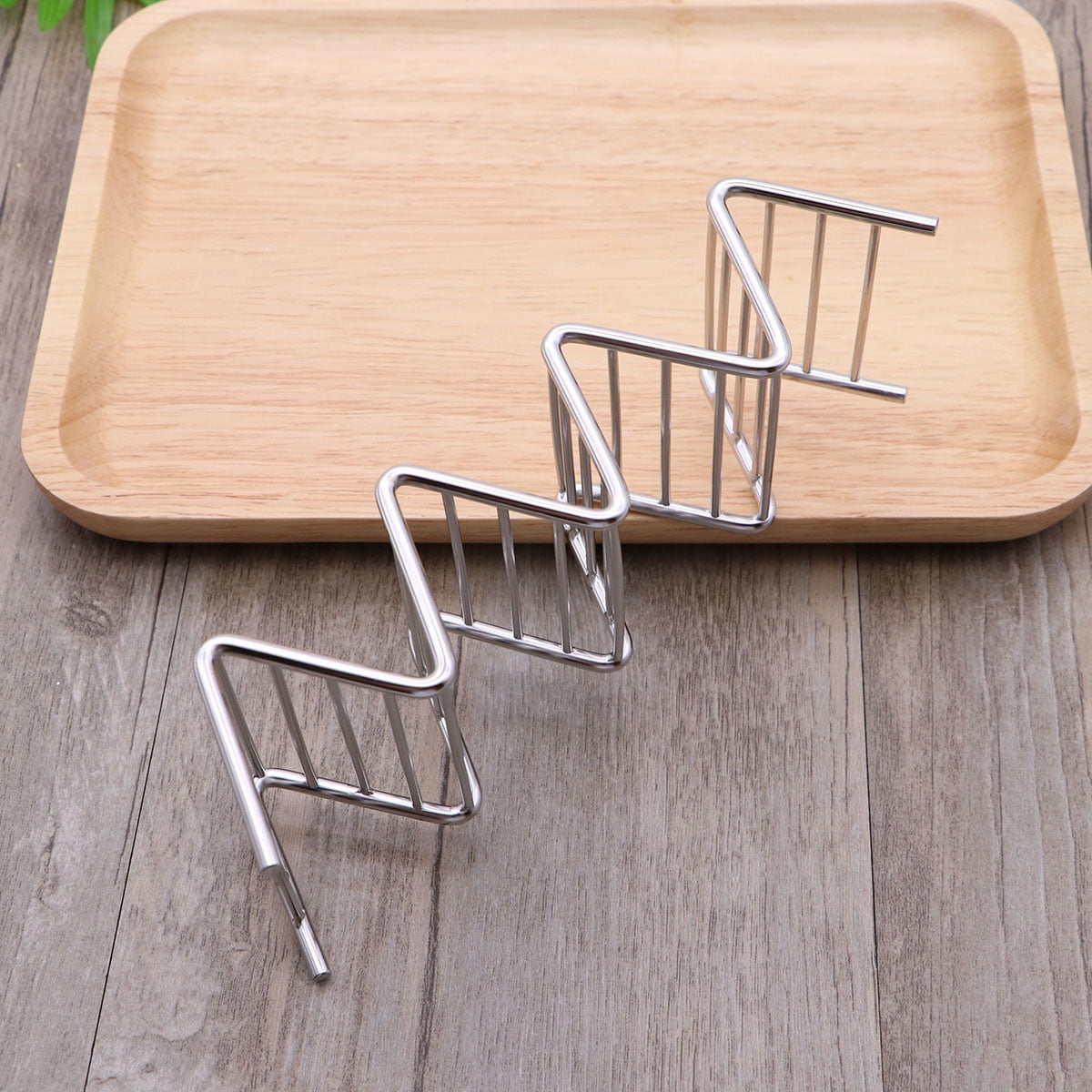 ROSENICE Stainless Steel Taco Rack Stand Taco Holder Hold 3 or 4 Hard ...