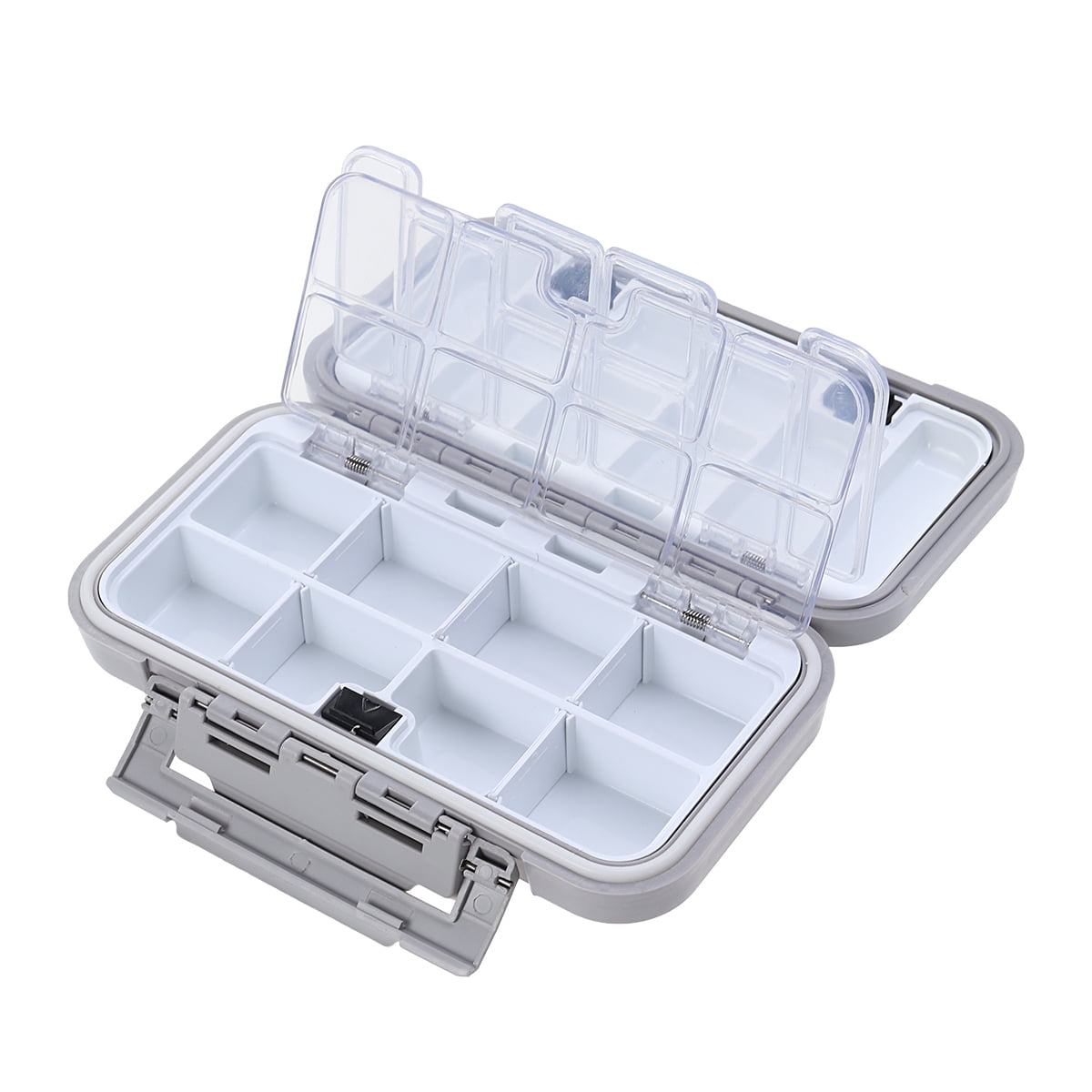 ROSENICE Tackle Boxes For Fishing 1Pcs Grey Fishing Hook Box ...