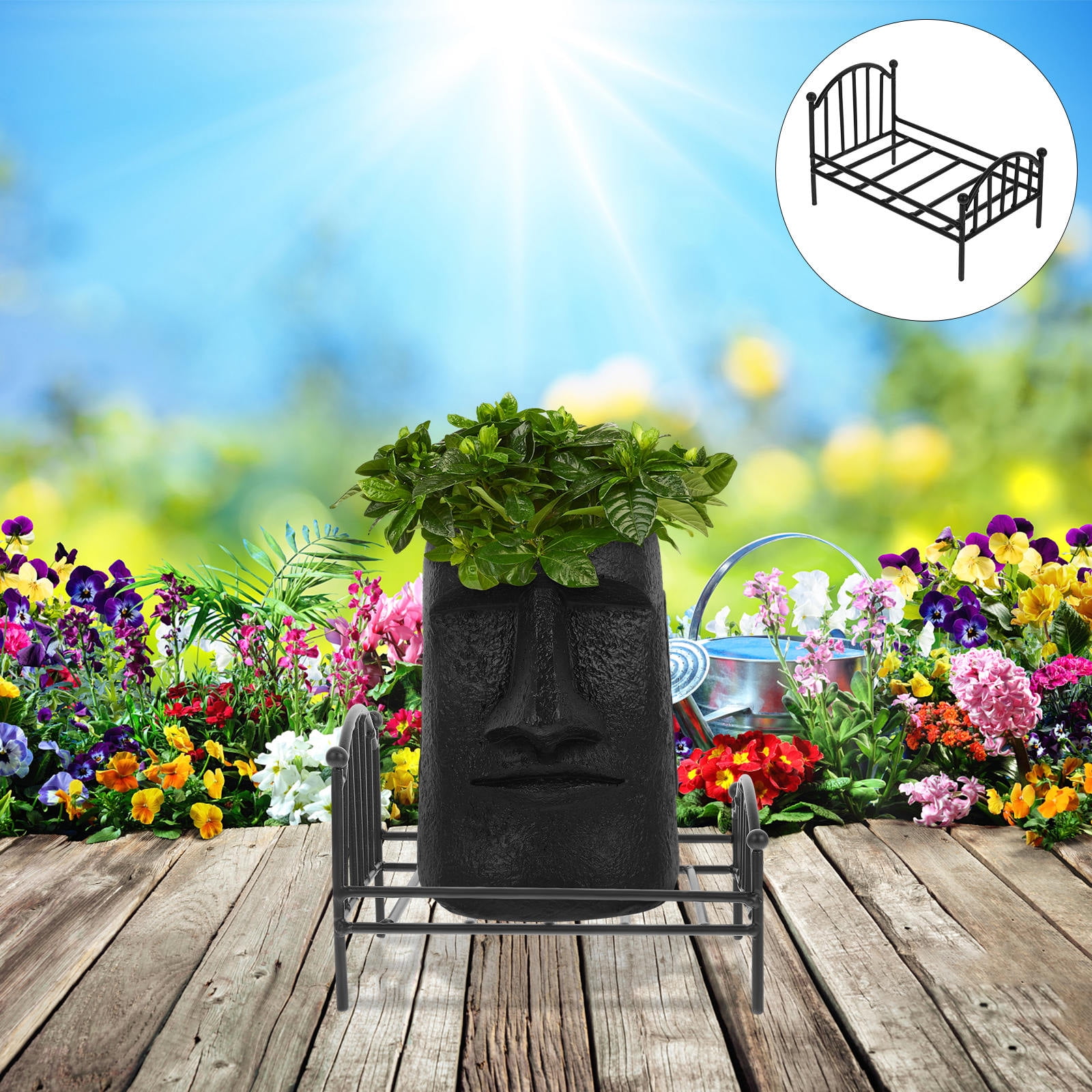 ROSENICE Tiny House Metal Bed 1Set for Building Miniatures with Rust ...