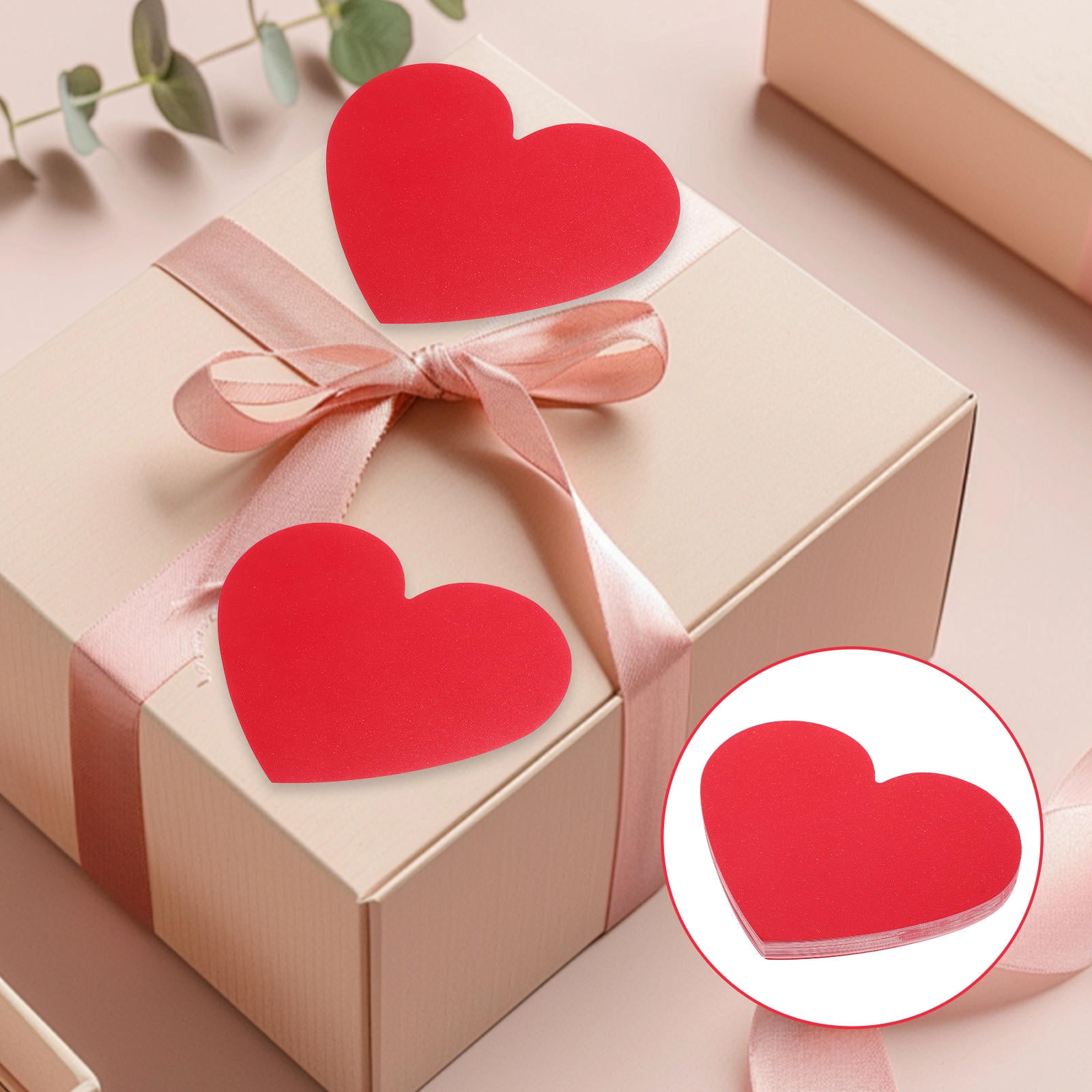 ROSENICE Valentine Day Heart Shaped Note Cards 40Set Red Paper Cutouts ...