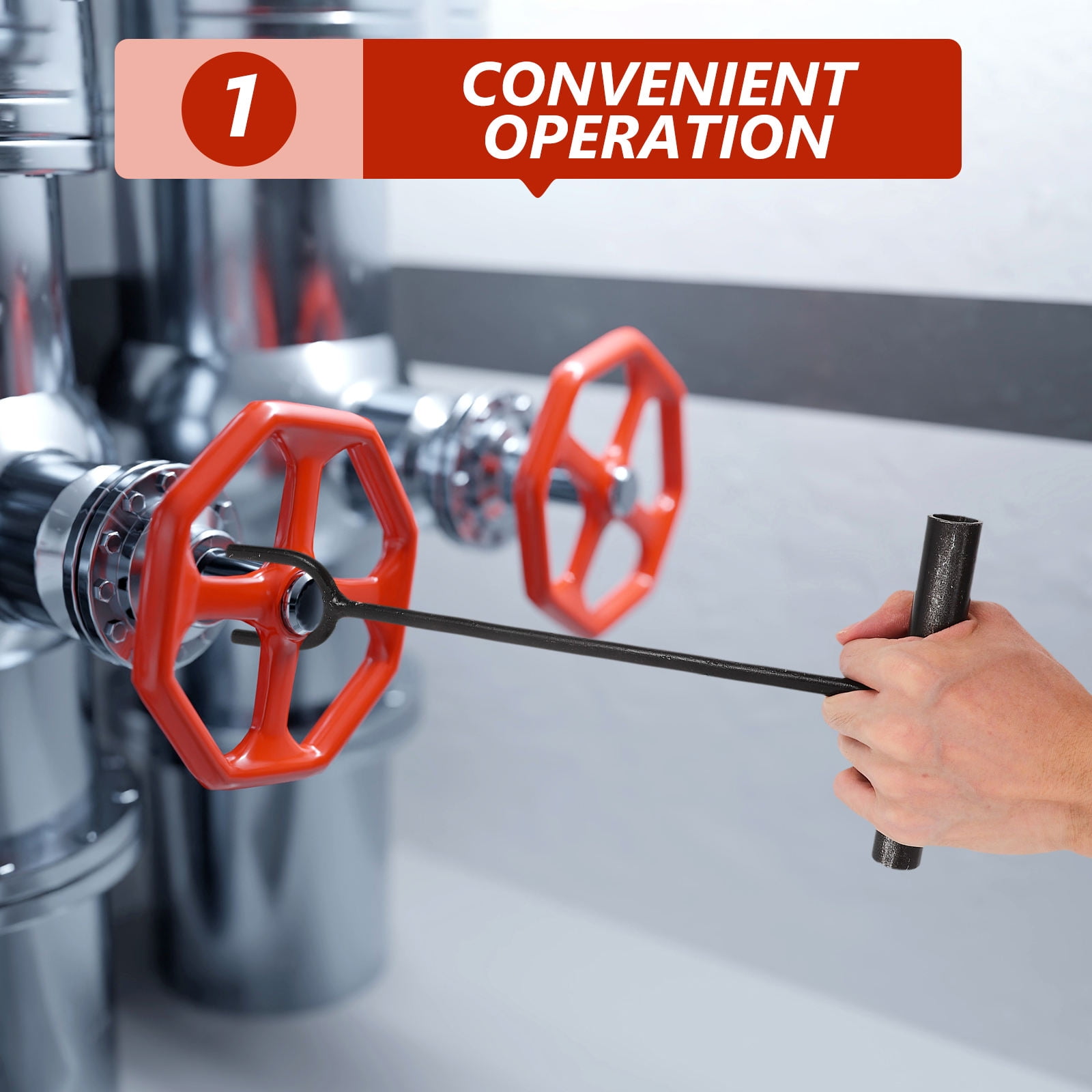 ROSENICE Water Shut Off Tool T Handle Water Meter Key Heavy Duty Water ...