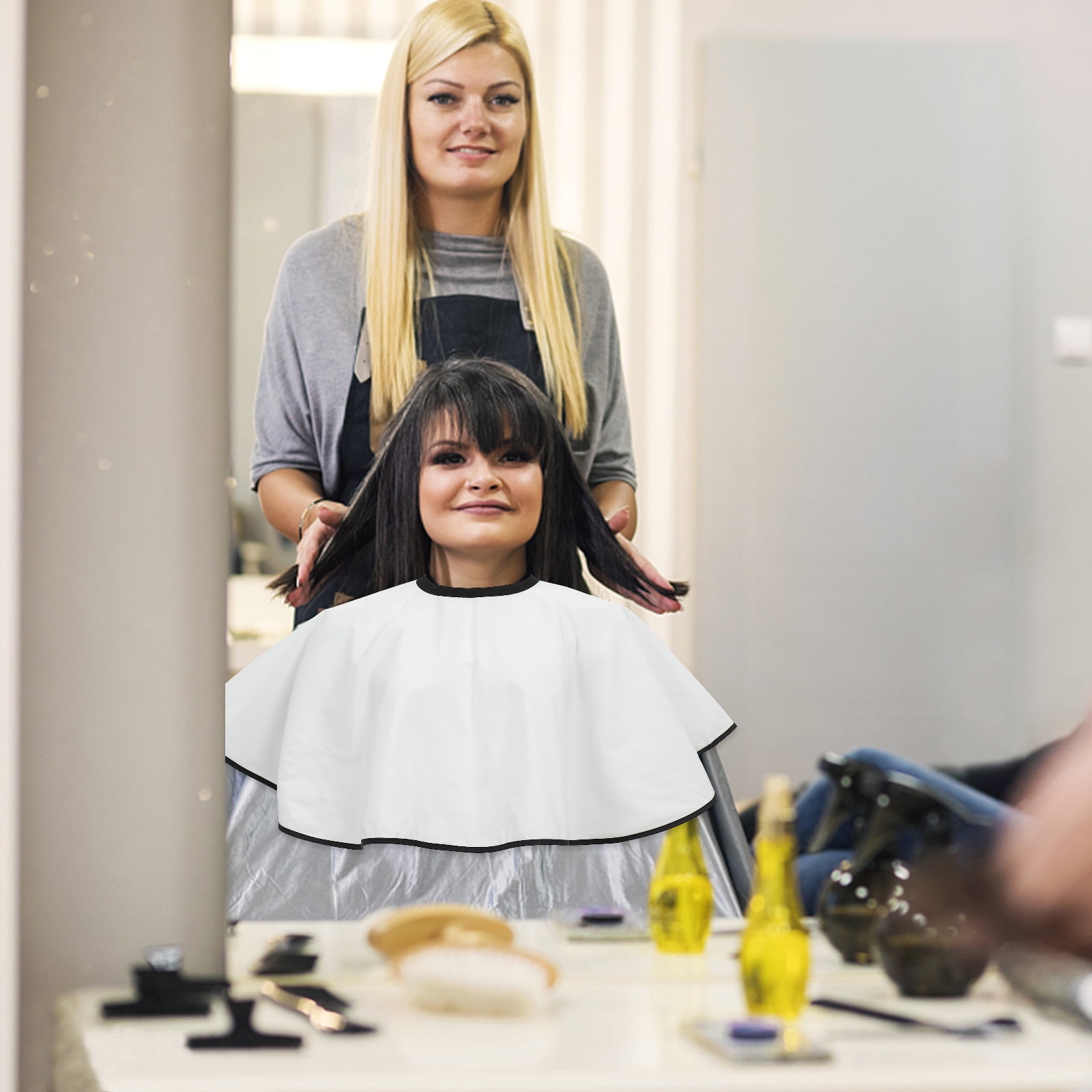 ROSENICE Waterproof Hair Cutting Cape Haircut Cloak Woman Bride ...