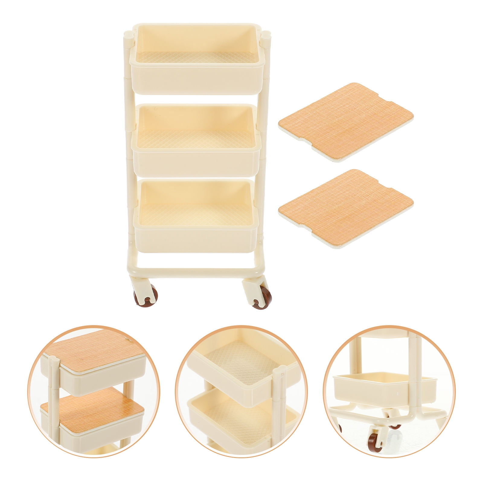 ROSENICE White Simulated Mini Cart for Decorative Use Crafted with ...