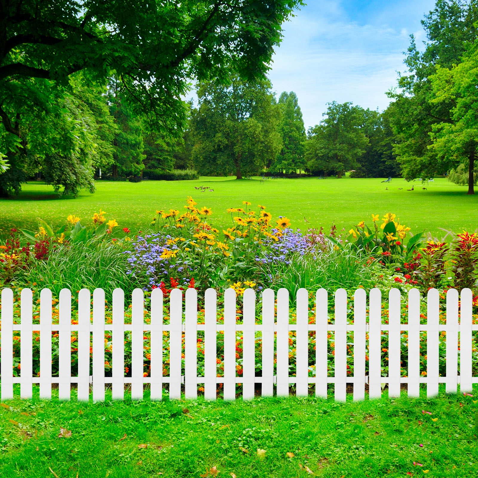 ROSENICE White Picket Fence Small Fencing Outdoor The Versatile ...
