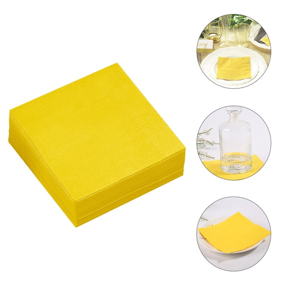 ROSENICE Soft Yellow Paper Napkins for Birthday Parties and Table ...