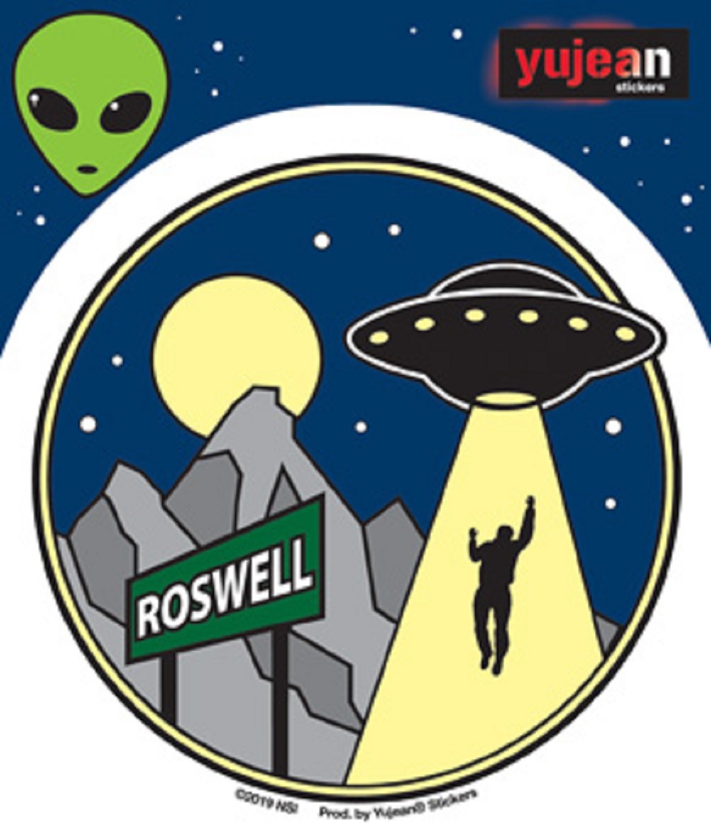 ROSEWELL ALIEN MINI STICKER - Rosewell Alien Orignal Artwork Premium In ...