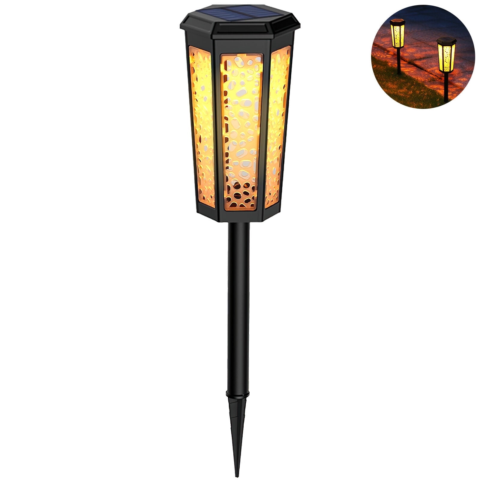 ROSHWEY 1PCS Colored Solar Pathway Lights Outdoor Waterproof, 2 ...
