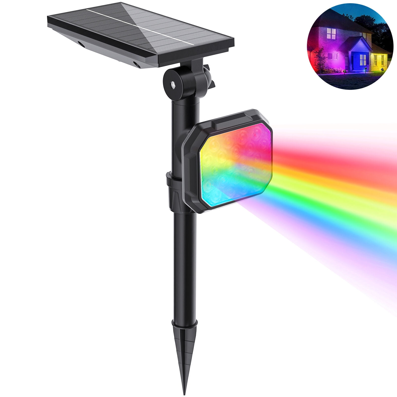 ROSHWEY 1PCS Colored Solar Spotlight Outdoor Waterproof, 700lm Outside ...