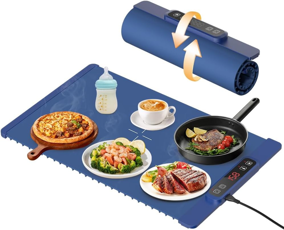 ROSHWEY Electric Warming Mat for Food, Electric Warmer Tray With Fast ...