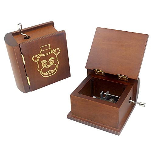 ROSIKING Wooden Book Music Box Hand Crank Classic Antique Carved Wood ...