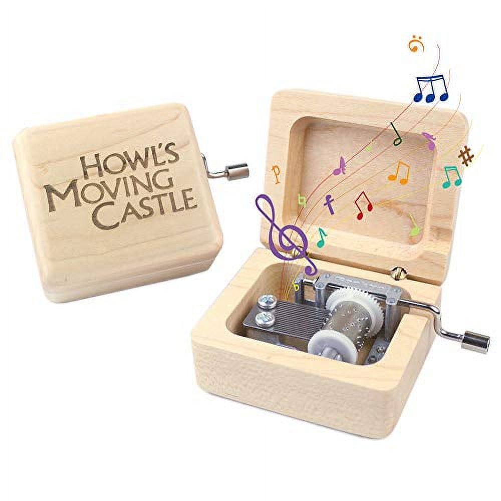 ROSIKING Wooden Music Box,Hand Crank Classic Antique Carved Wood ...