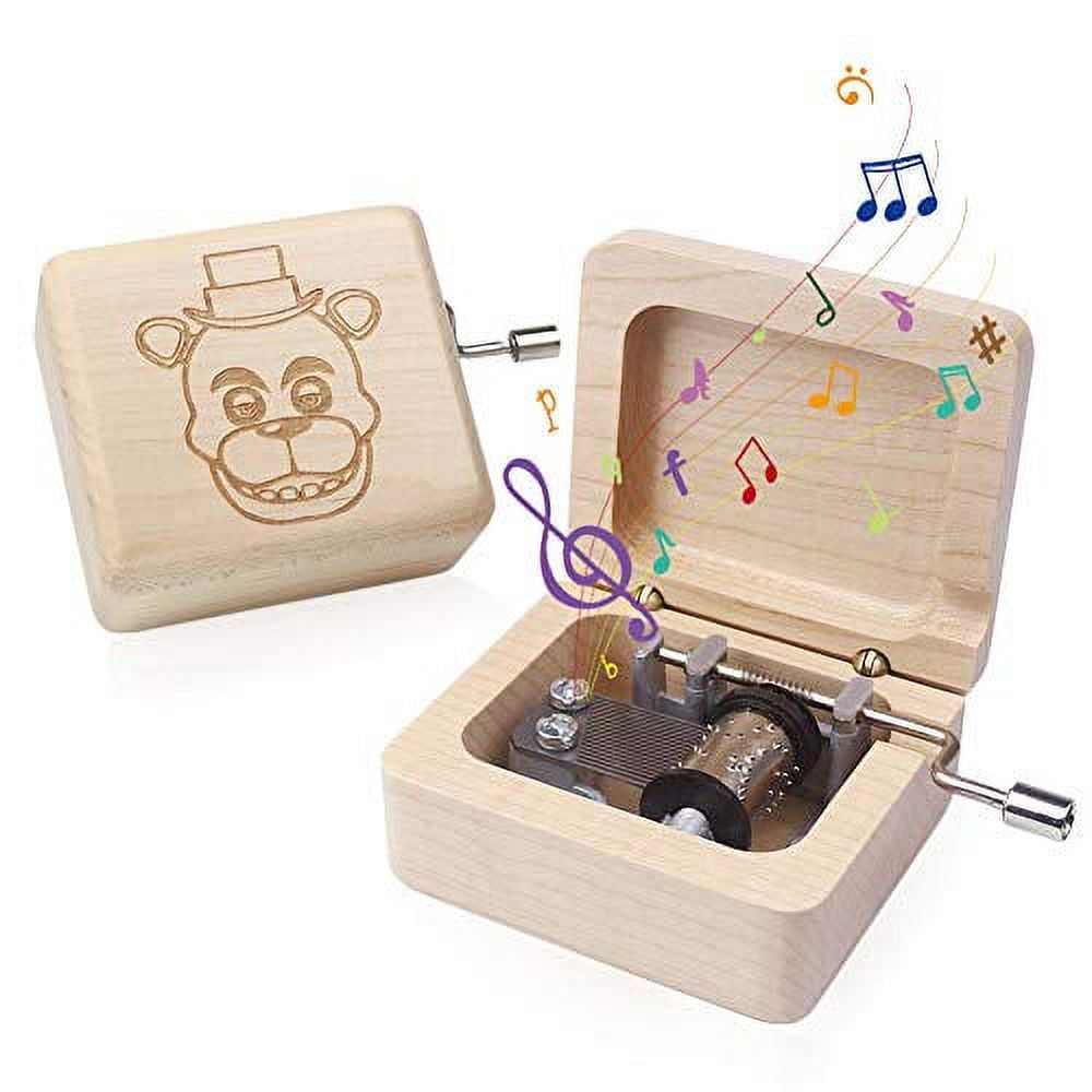ROSIKING Wooden Music Box,Hand Crank Classic Antique Carved Wood ...