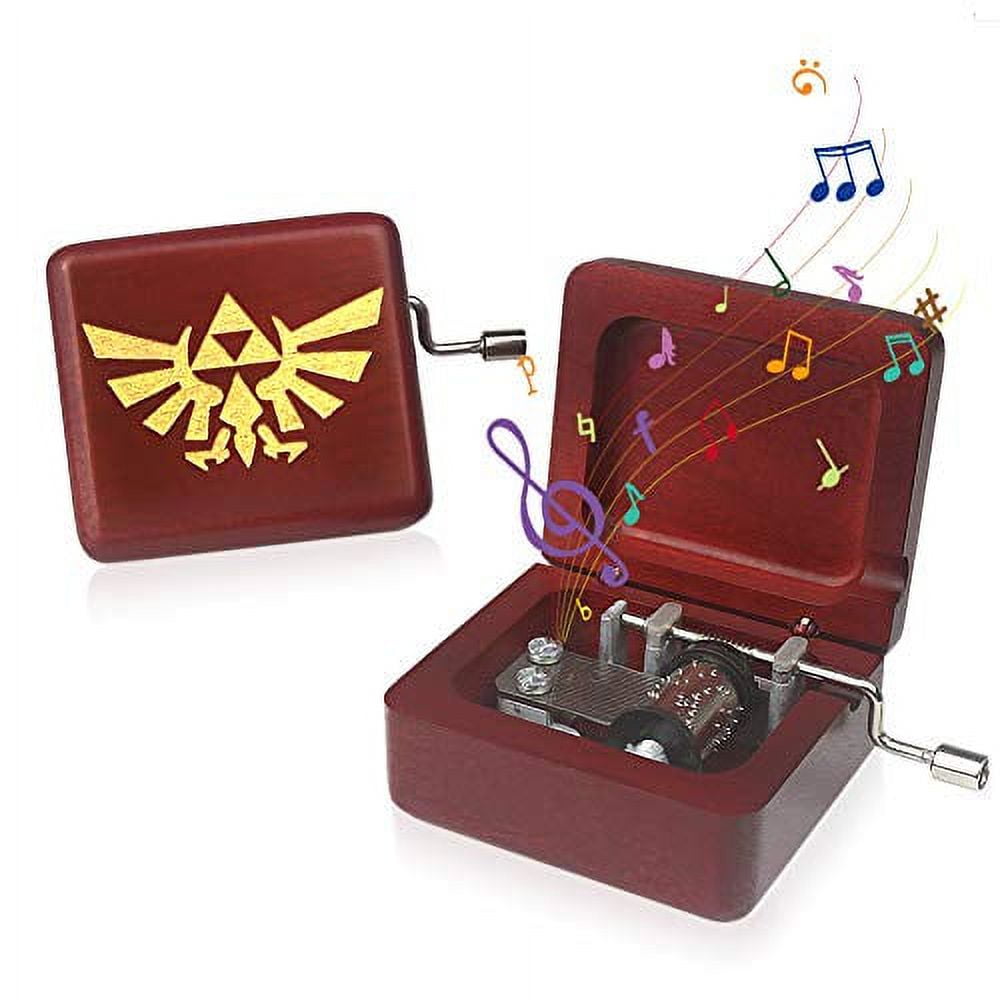 ROSIKING Wooden Music Box,Hand Crank Classic Antique Carved Wood ...