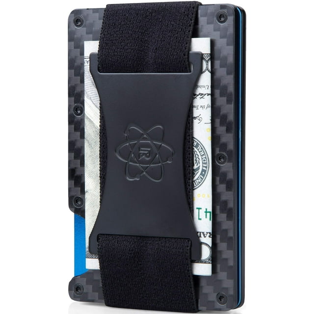 ROSSM Slim Minimalist Front Pocket RFID Blocking Carbon Fiber Metal ...