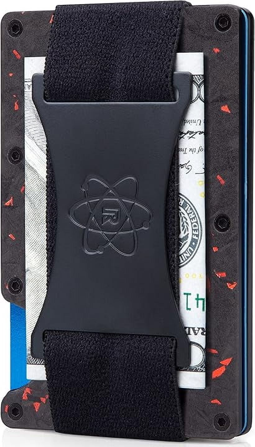 ROSSM Slim Minimalist Front Pocket RFID-Blocking Forged Ruby Wallet for ...