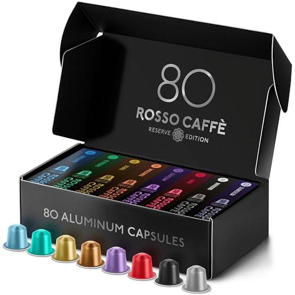 ROSSO CAFFE Espresso Coffee Pods, Compatible with Nespresso Original ...